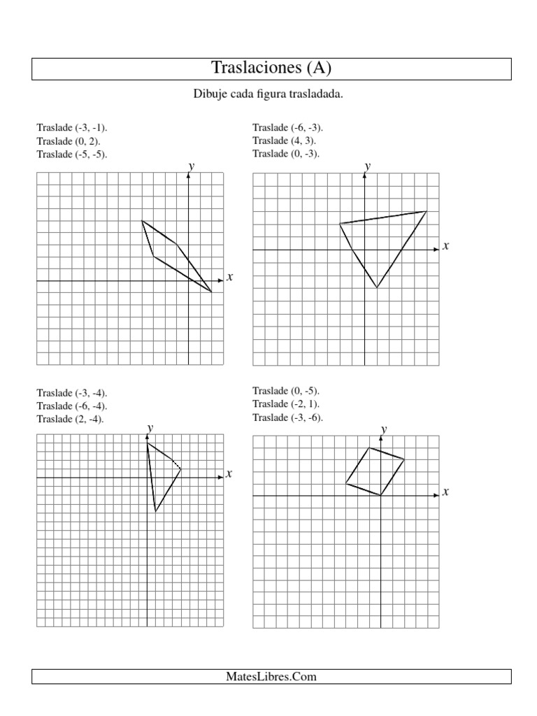 Hojas de Ejercicios de GeometrÍ A - Traslacion | PDF | Geometría