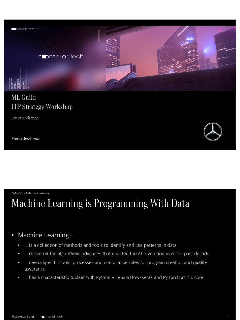 2022 03 ITP StrategyWorkshop MLGuild v2 Draft | PDF | Machine Learning | Artificial Intelligence