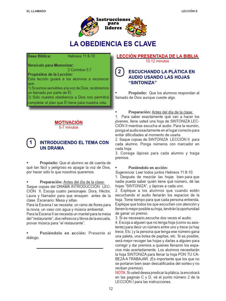 La Obediencia Es Clave: Lección Presentada de La Biblia | PDF | Abrahán | Pecado