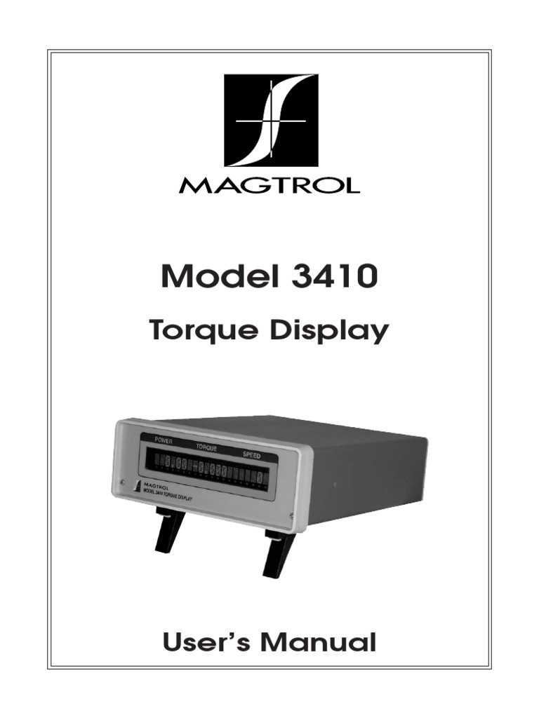 Model 3410: Torque Display | PDF | Computing | Computer Engineering