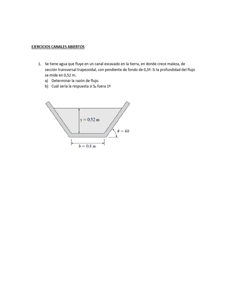 Ejercicios-Canales-Abiertos | PDF