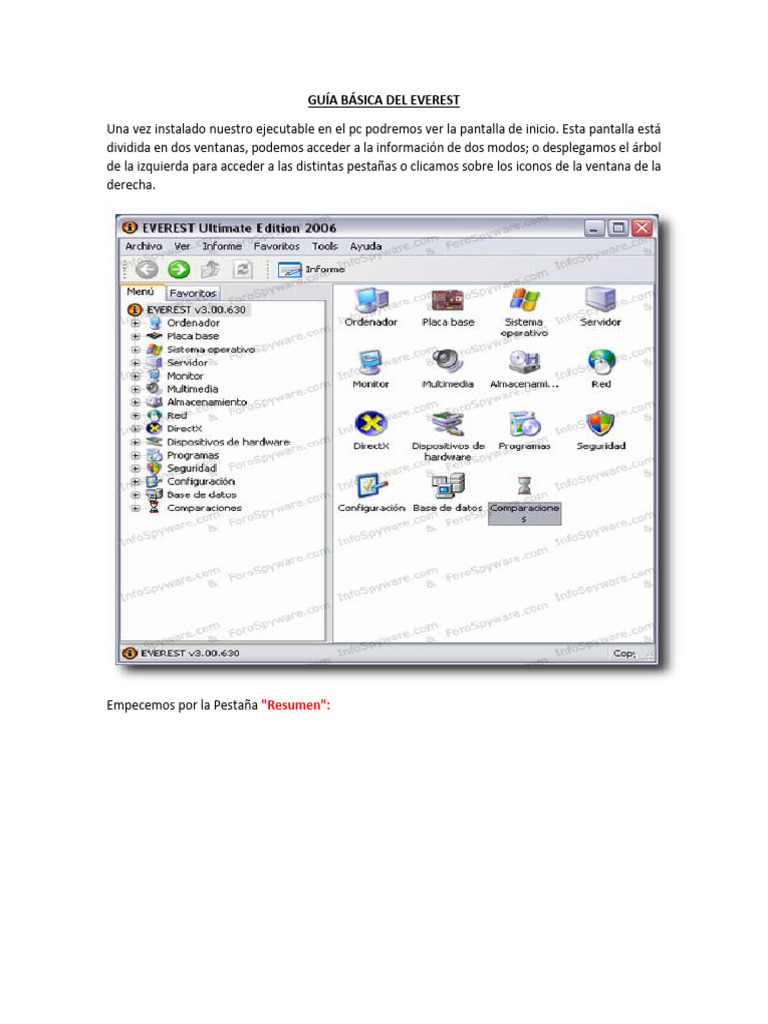 Guía para usar Everest Monitor Hardware | PDF | Hardware de la ...