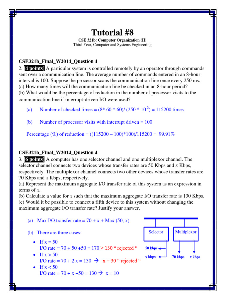 Tutorial 08 | PDF | Input/Output | Computer Architecture