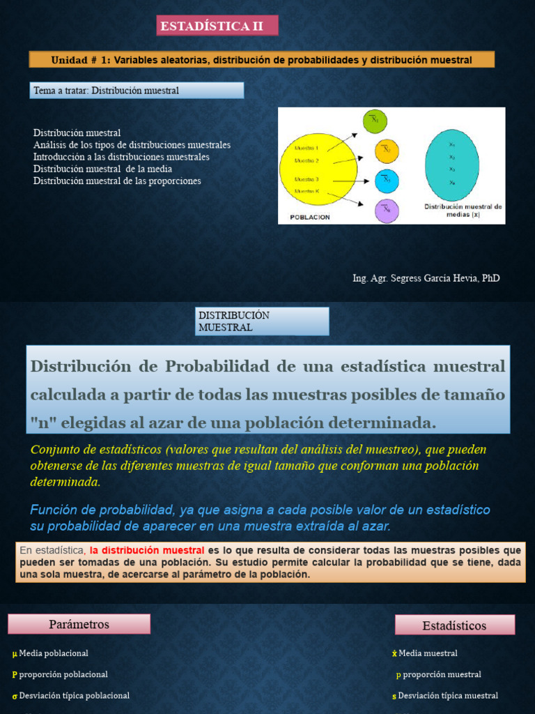 Distribución Muestral de Medias y Proporciones | PDF | Media | Desviación Estándar