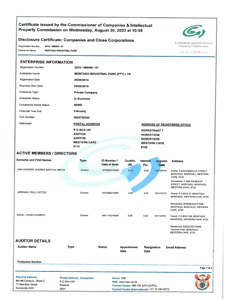 Cipc Documents | PDF