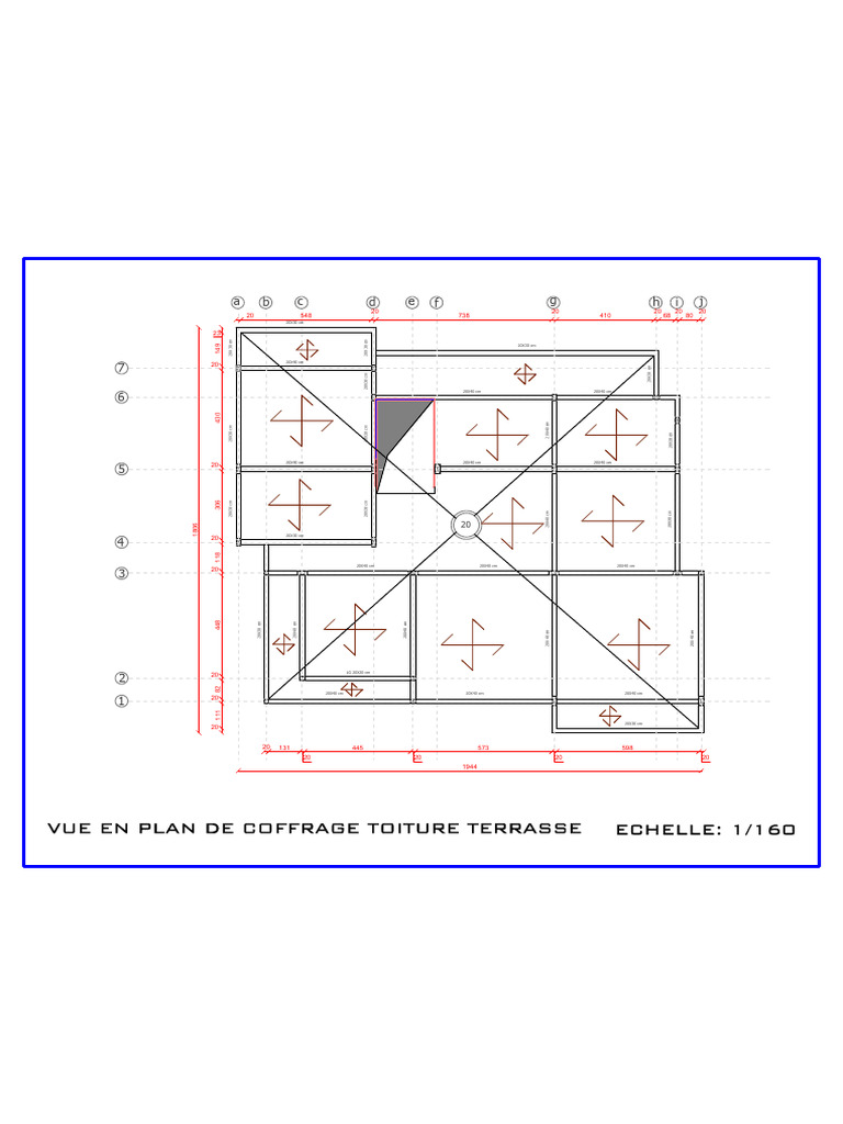 Plan de Coffrage Toiture Terrasse | PDF