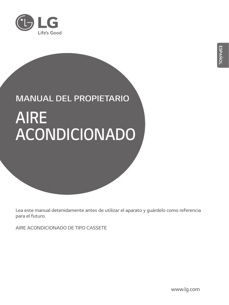Manual Del Propietario Cassete 4 Vias | PDF | Aire acondicionado | Cambiar Manual Del Propietario Cassete 4 Vias | PDF | Aire acondicionado | Cambiar