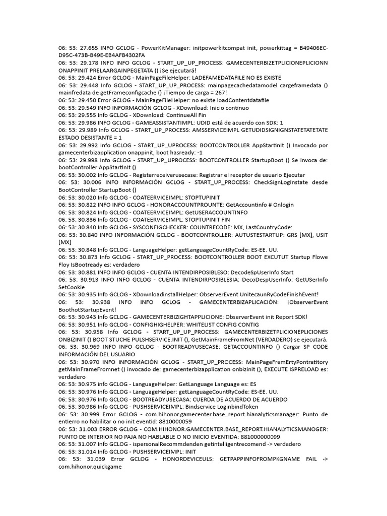 Game Center Initialization Log Analysis | PDF | Games & Activities | Computers
