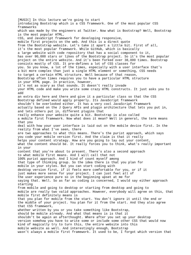 23 Part 1 Introduction To Twitter Bootstrap Download Free Pdf Bootstrap Front End Framework