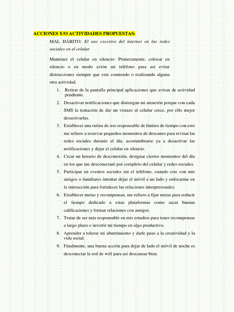 Acciones y | PDF