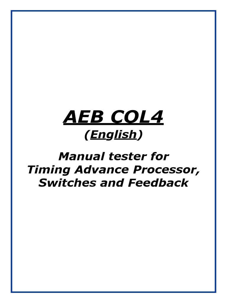 AEB Timing Advance TAP Test | PDF | Electrical Equipment | Electronics