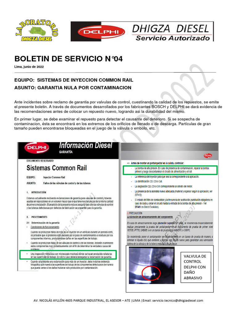 Dhigza Boletin Valvulas CR | PDF | Motores | Motor de combustión interna