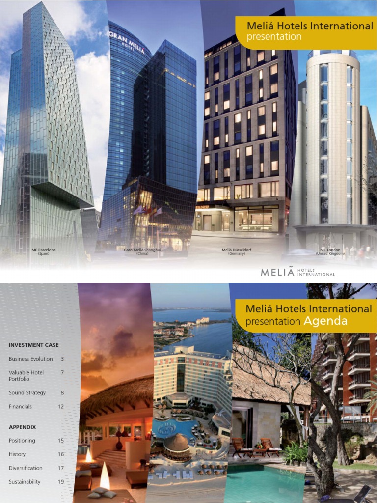 Meliá Hotels International Presentation 2011 | PDF | Diversification ...