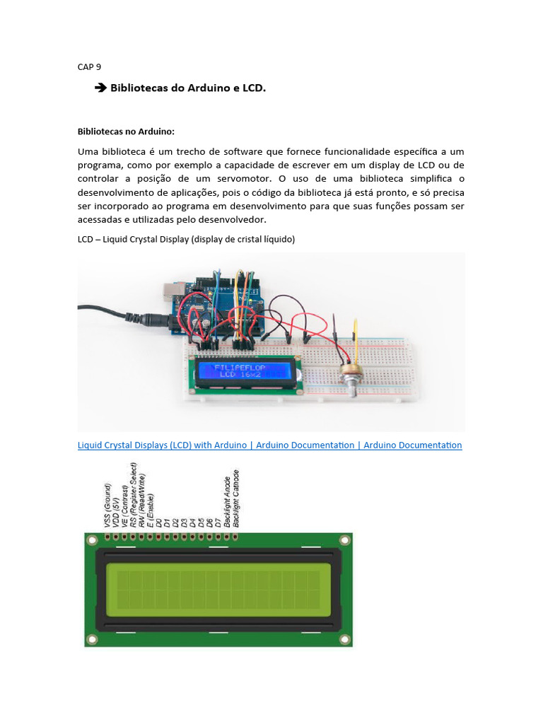Cap 9 | PDF | Visor de cristal líquido | Arduino