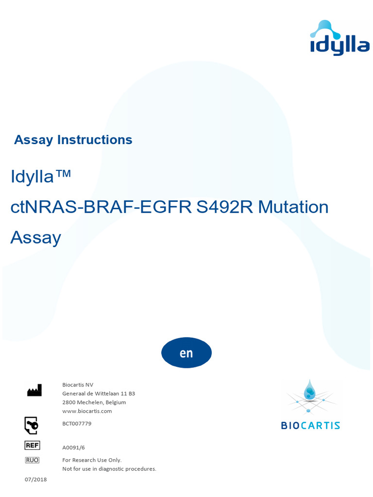 Ctnras Braf Egfr+s492r+Ruo+2.x+Ifu - en Rev 4 | PDF | Polymerase Chain Reaction | Real Time ...