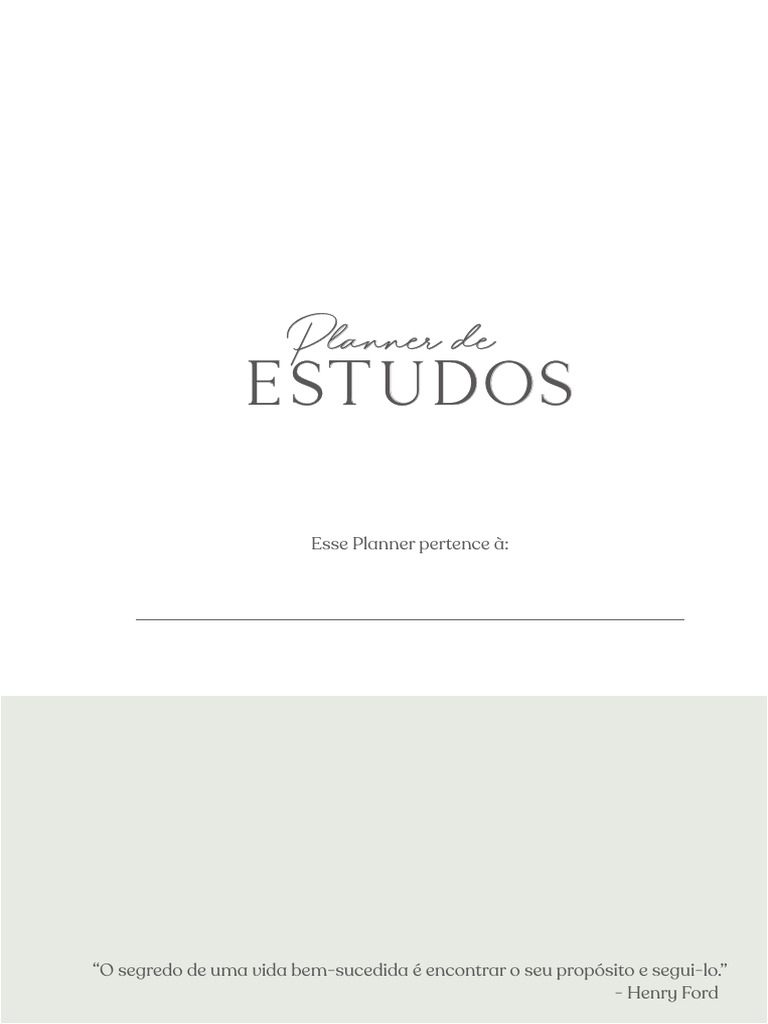 Planner de Estudos e Monitoramento 2024 | PDF