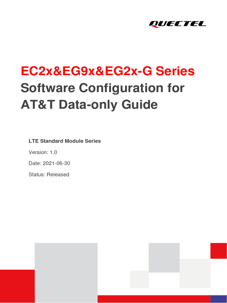 Quectel EC2xEG9xEG2x-G Series Software Configuration For ATT Data-Only ...