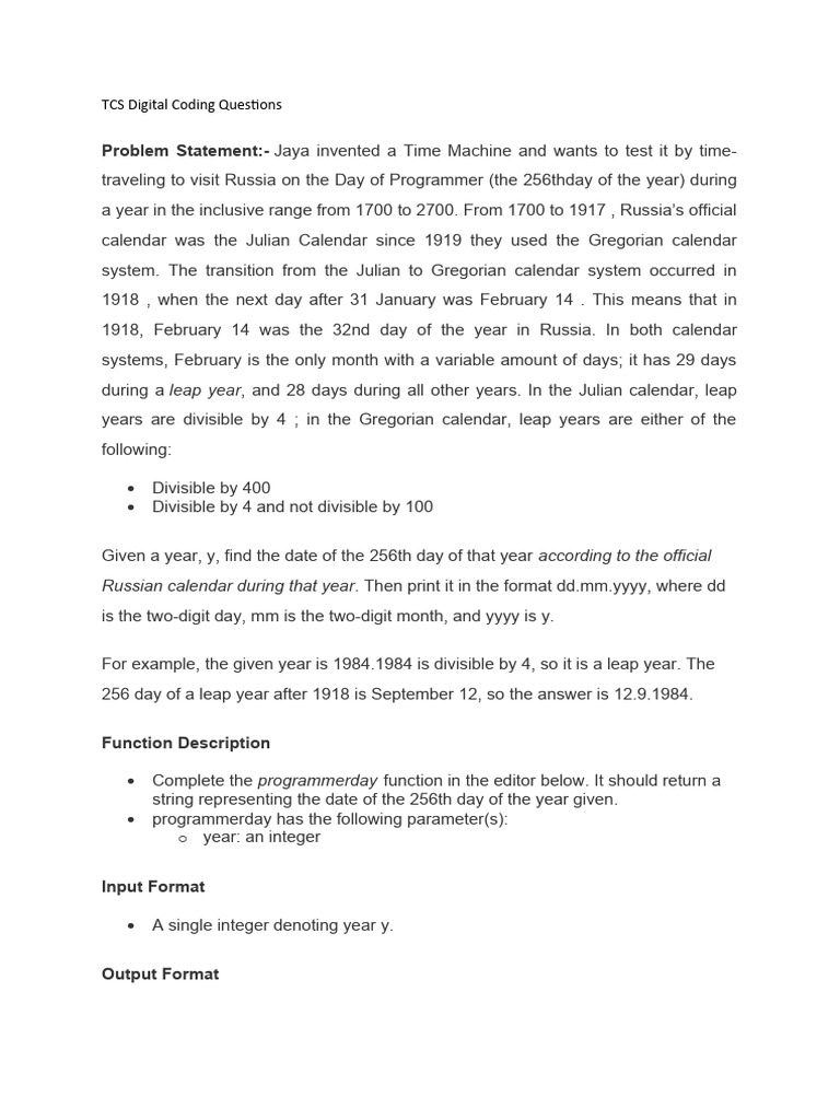 Tcs Digital Coding Questions Pdf Parameter Computer Programming String Computer Science
