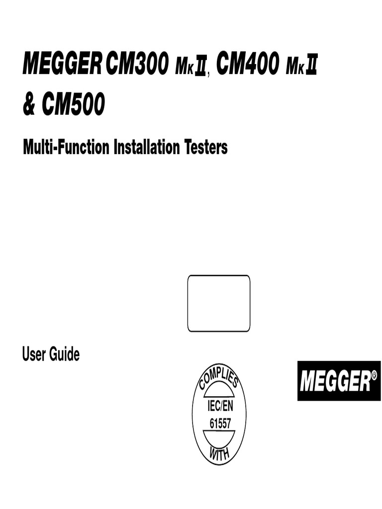 Megger Cm300 CM400 & CM500: M II M II | PDF | Fuse (Electrical) | Ac Power Plugs And Sockets