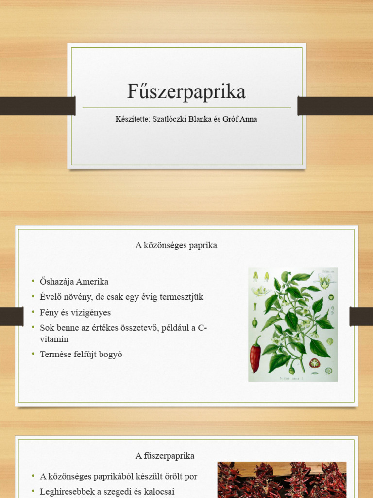 Fuszerpaprika | PDF