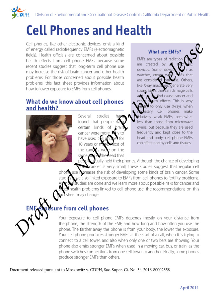 Cell Phones and EMF Health Risks | PDF | Cancer | Electromagnetic Field