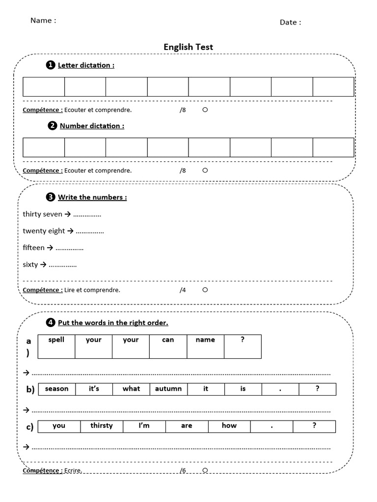 Anglais - Evaluation 2c | PDF | Home & Garden