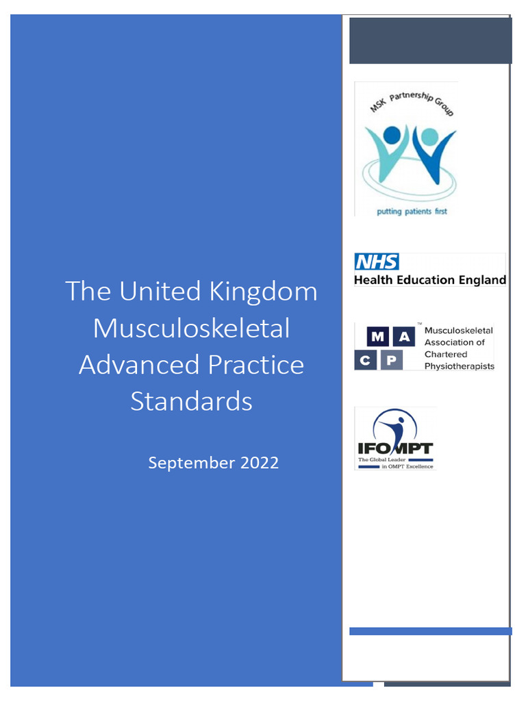 UK MSK AdvancedPractice Standards FINAL | PDF | Physical Therapy | Health Care