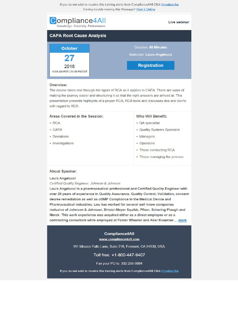 CAPA Root Cause Analysis | PDF