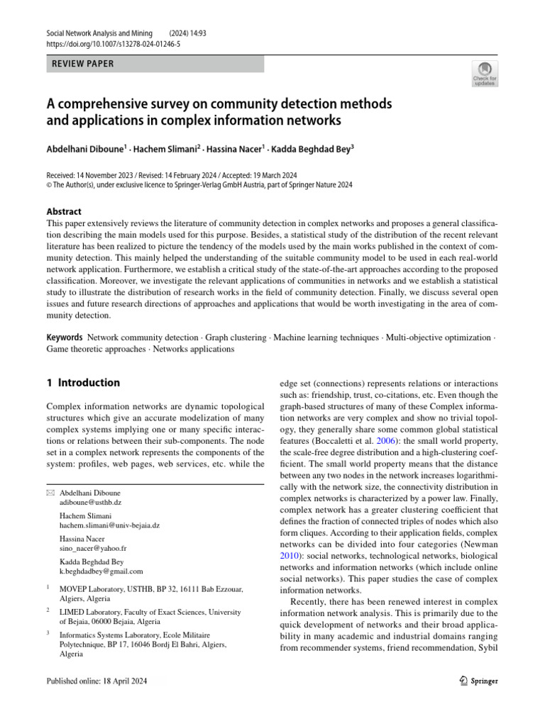 A Comprehensive Survey On Community Detection Methods and Applications ...