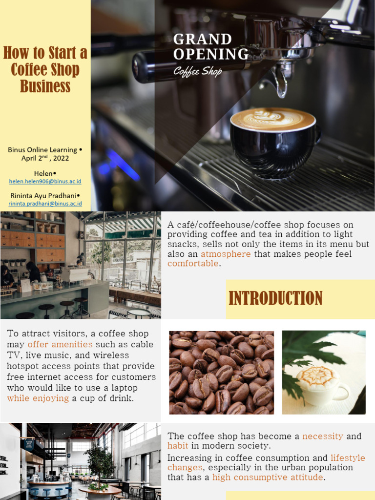 Business Plan Coffee Shop - BOL - W Digital Marketing | PDF ...