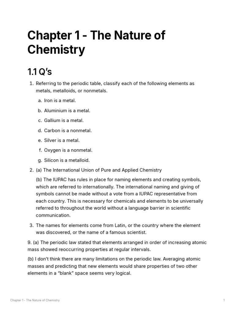 Chapter 1 - The Nature of Chemistry | PDF | Emission Spectrum ...
