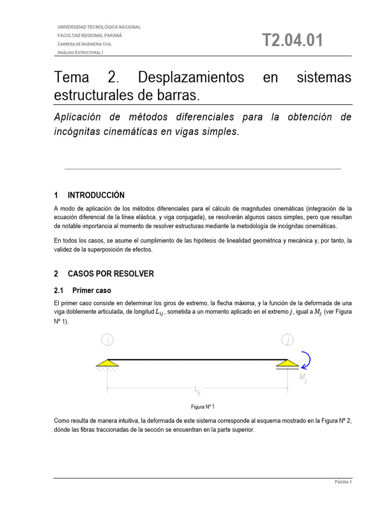 04 Desplazamientos en Vigas Simples | PDF | Viga (Estructura) | Doblar