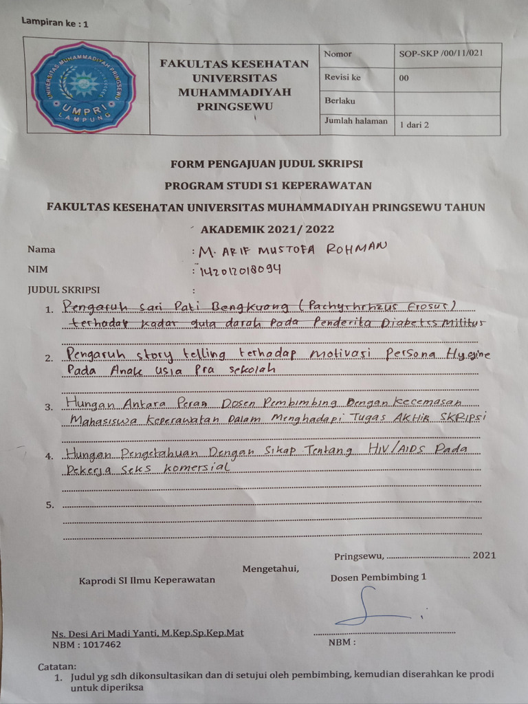 Judul Mini Proposal | PDF