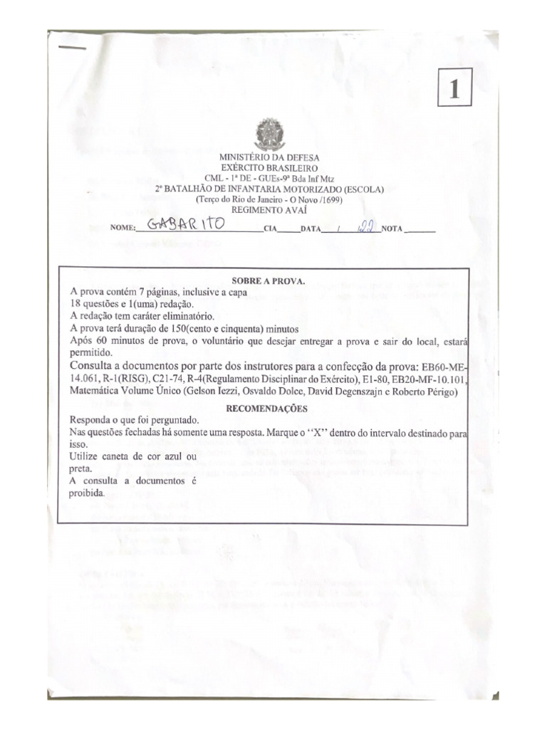 Prova CFC 2022 | PDF