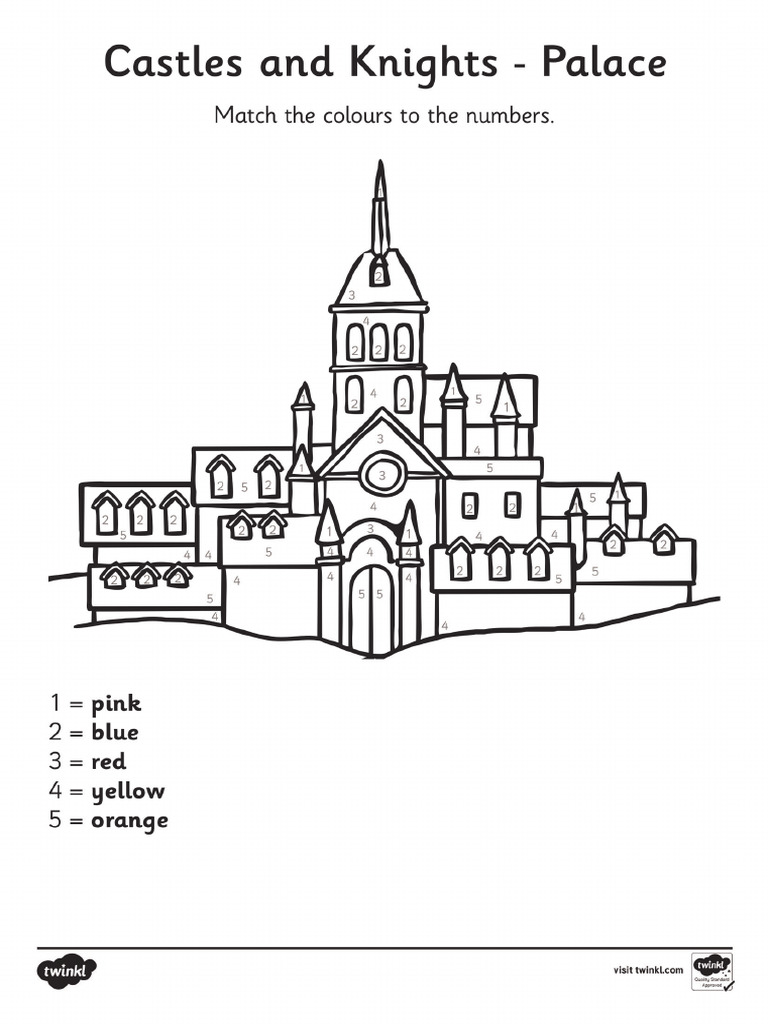 Castles and Knights Colour by Numbers Ver 1 | PDF