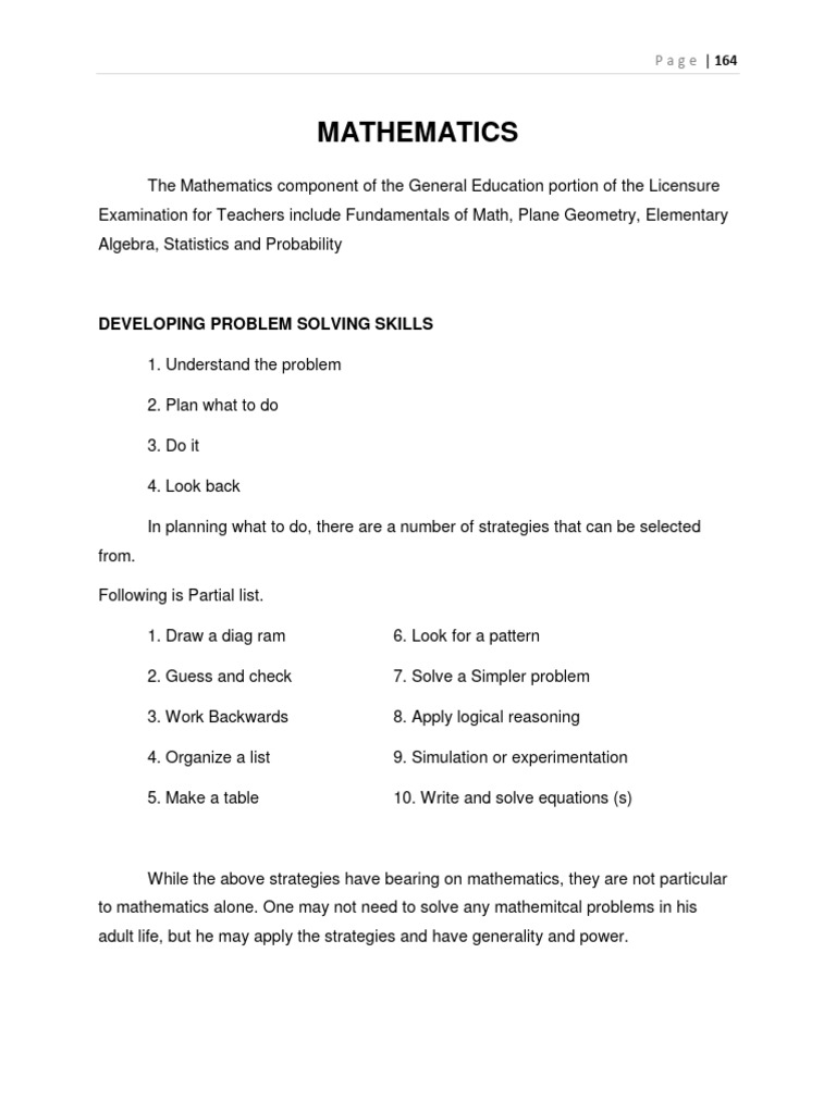 Acad Prof 1 - Math Notes | PDF | Mathematics | Equations