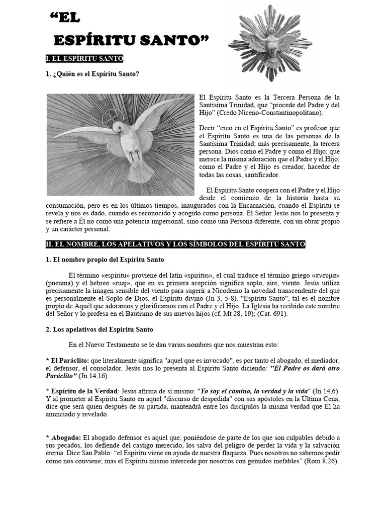 El Espiritu Santo | PDF | espíritu Santo | Sacramentos