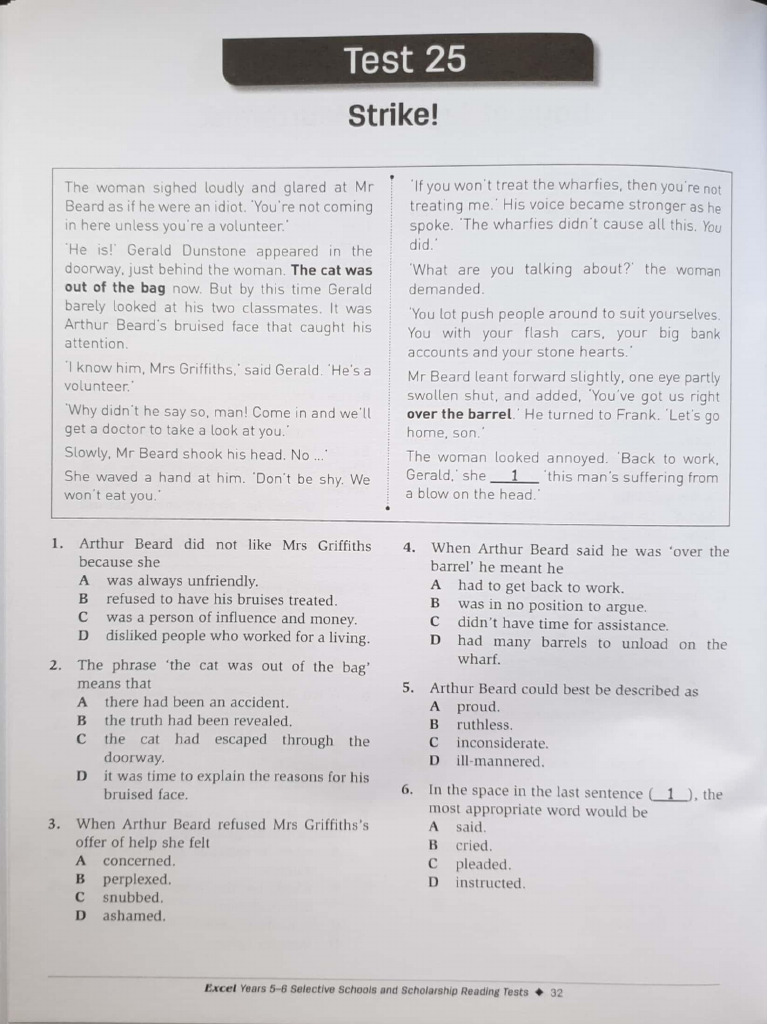Year 5-6 Selective Schools and Scholarship Reading Tests - 4 | PDF