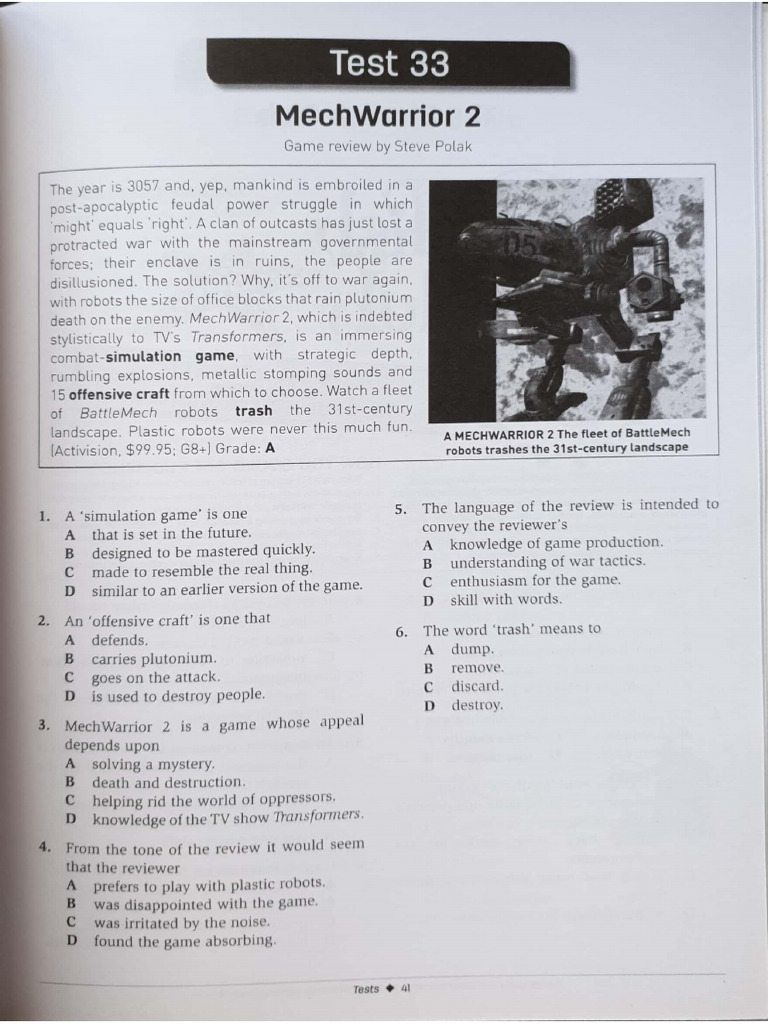 Year 5-6 Selective Schools and Scholarship Reading Tests - 5 | PDF