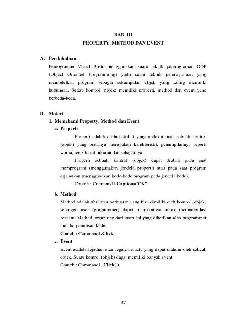 M5 - Property Method and Event | PDF