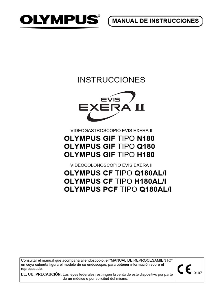 GIF-CF-PCF 180 Series ReprocessingManual OLA | PDF | Endoscopia ...