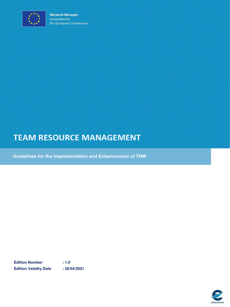 Team Resource Management: Guidelines For The Implementation and ...