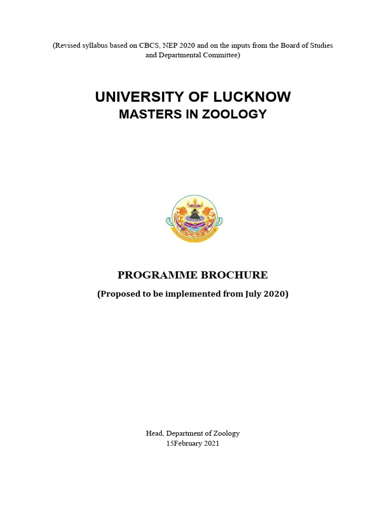 22.06.2024 Final MSC Zoology CBCS NEP Based Syllabus 2021 | PDF | Enzyme | Cell Signaling