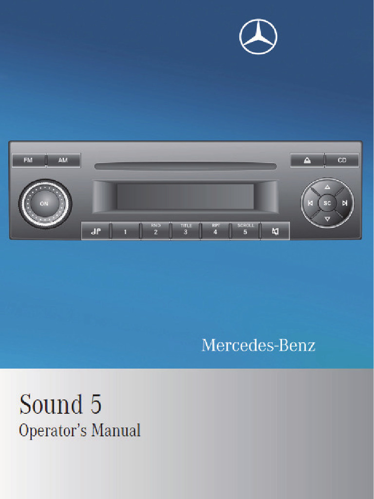 2010 Mercedes Benz Sprinter Operators Manual Sound 5 | PDF | Compact ...