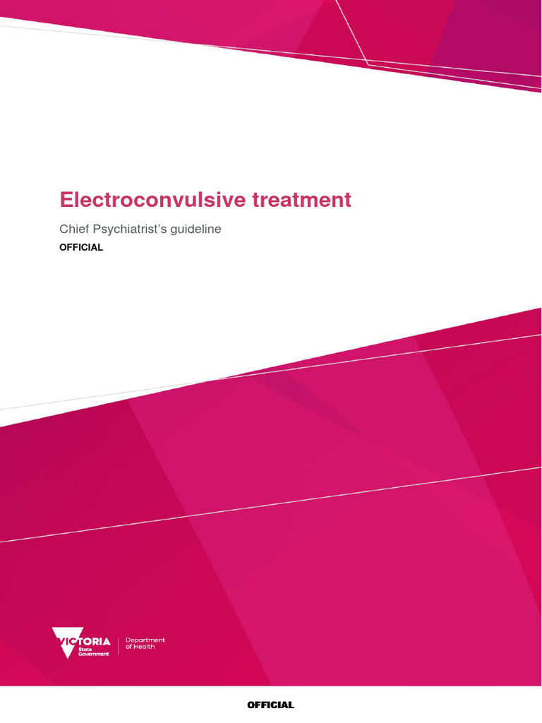 Chief Psychiatrist Guideline For Electroconvulsive Treatment (ECT ...