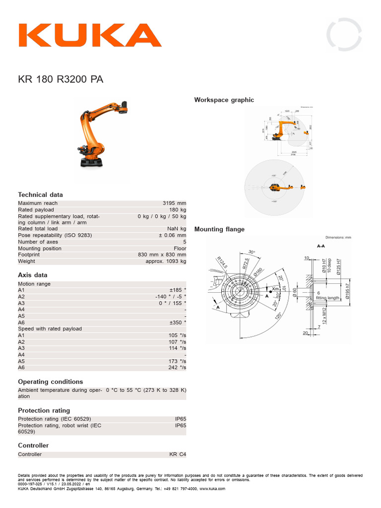 KUKA Robot KR 180 R3200 PA | PDF