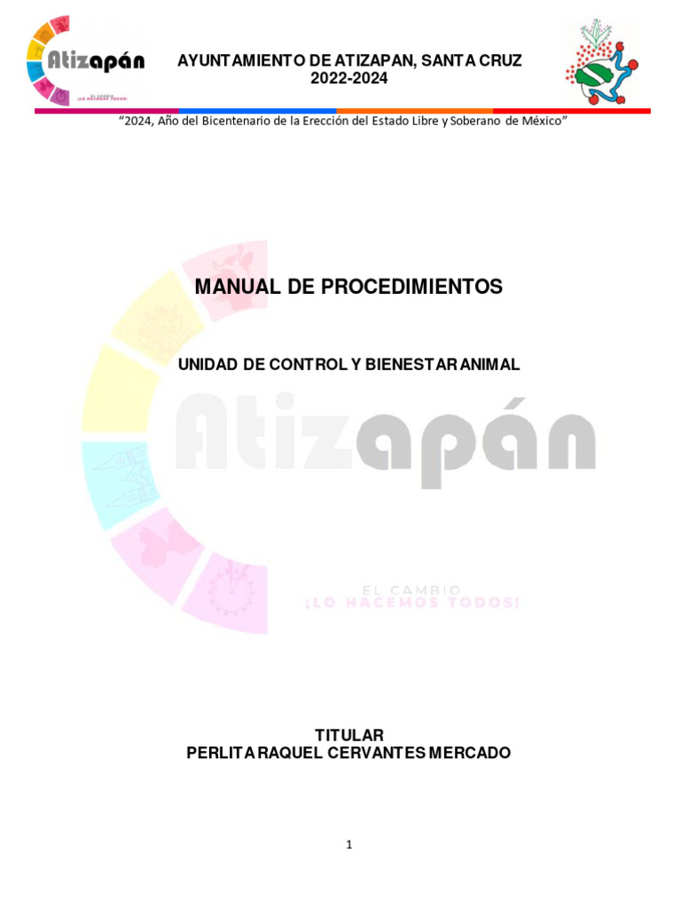 MANUAL DE PROCEDIMIENTOS Control y Bienestar Animal | PDF | Rabia | Gatos