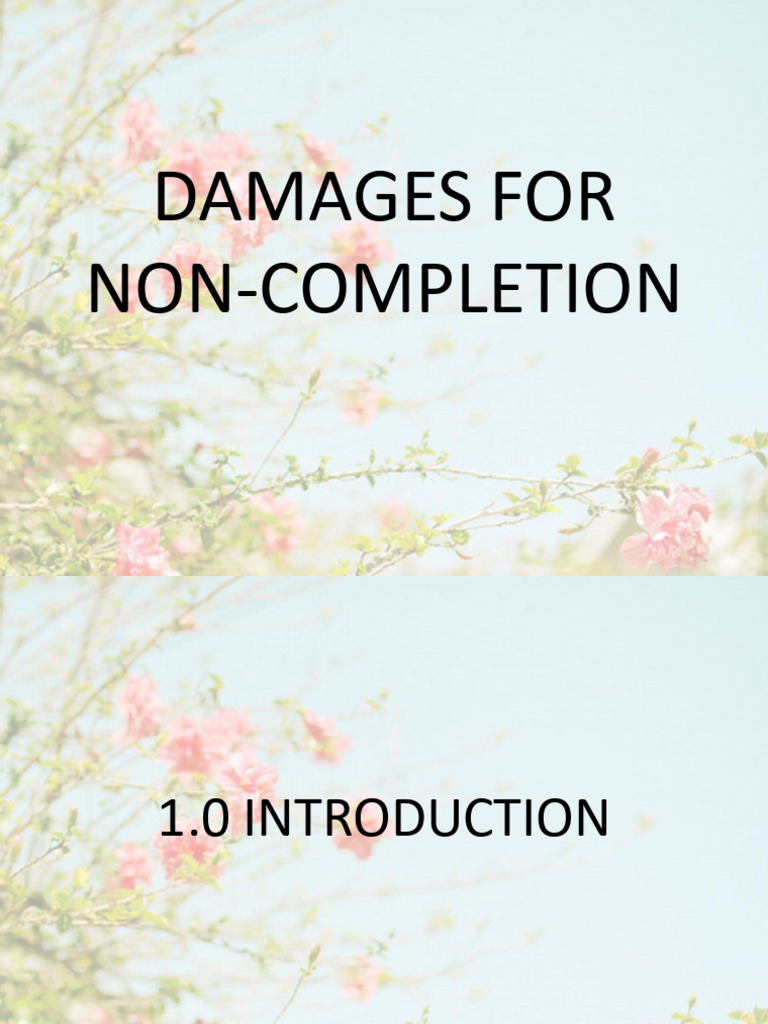 BQS659 Week 08 Damages For Non-Completion | PDF | Damages | Liquidated ...