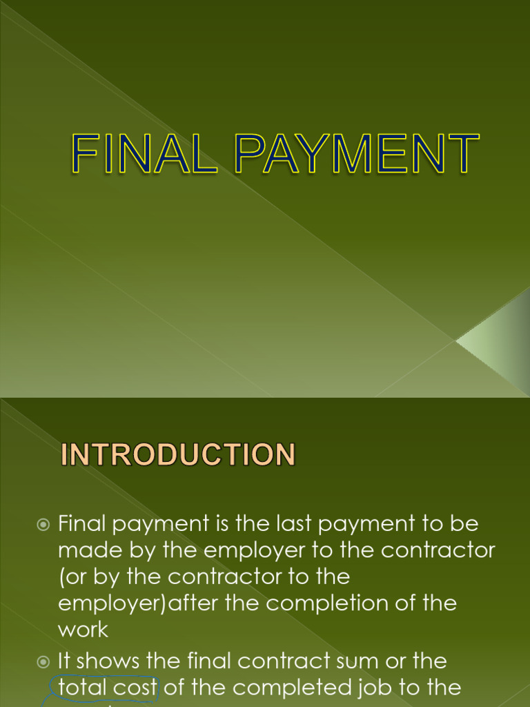 l4-Final Payment | PDF | Employment | Expense