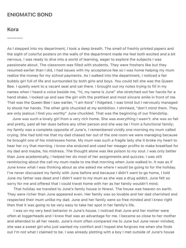 Enigmatic Bond | PDF